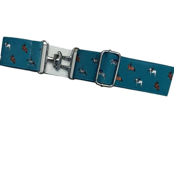 Kathryn Lily Equestrian - Sporty Horse Teal Elastic Belt 1.5 ...