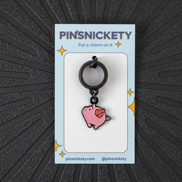 Pinsnickety - Flying Pig Crop Charm - Exceptional Equestrian