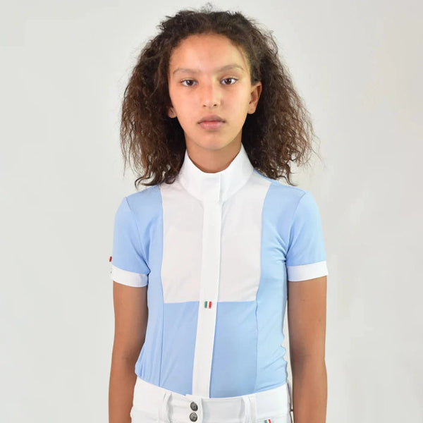 ForHorses Arietta SS Girls Show Shirt - Solids - Exceptional Equestrian